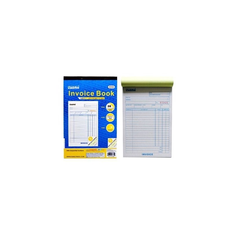 3-Part 30 Sets Carbonless Sales Invoice Book