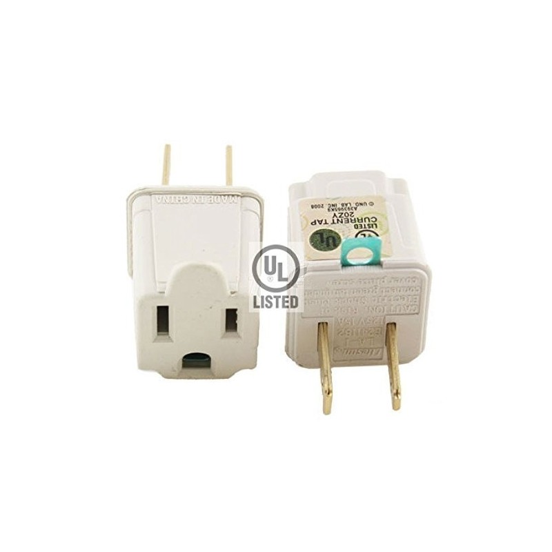 2pcs/apck Ground Adapter Connects a 2 Wire to a 3 Wire Ground Power ...